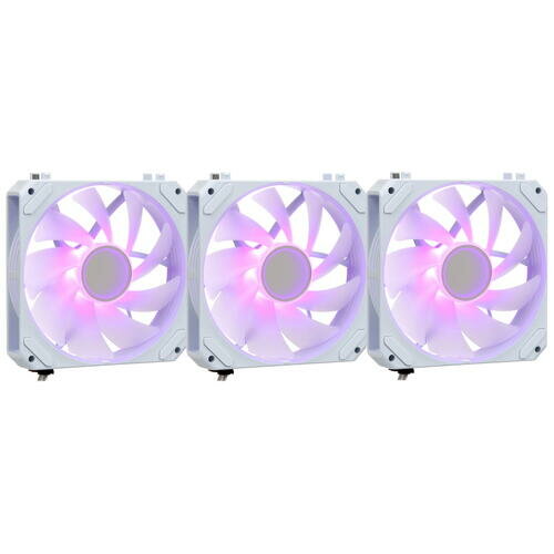 Комплект вентиляторов ARDOR GAMING Mistral PRO YH120 ELIW ARGB, белый / 120x120 мм, 4pin, 500-1500об/мин, 23.8-31.4дБ, в комплекте - 3