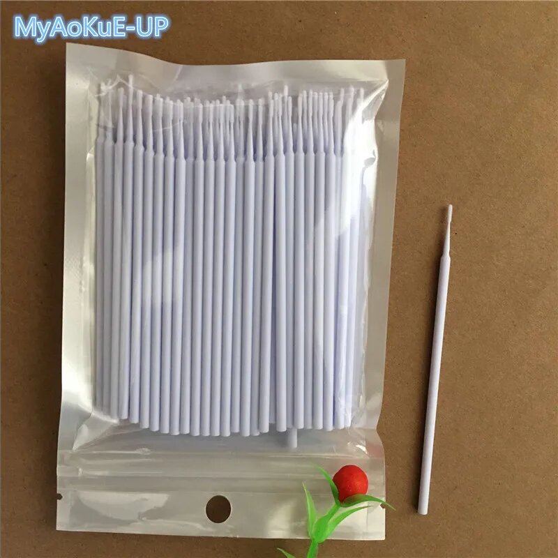 Микрокисти для ресниц белые ручки myaokue-up