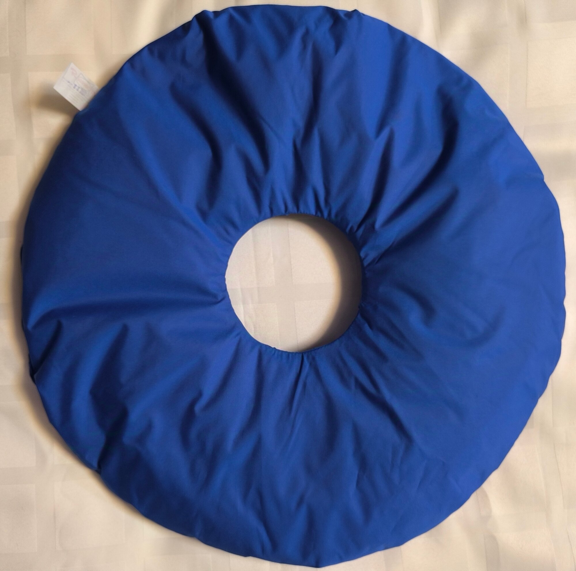 Подушка Кольцо с микросферами, эффект памяти, многофункциональная, синяя