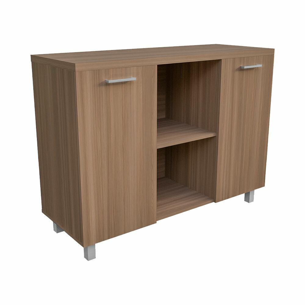 Тумба офисная / многофункциональная ПР503, р.1200х450х900, Ясень шимо темный