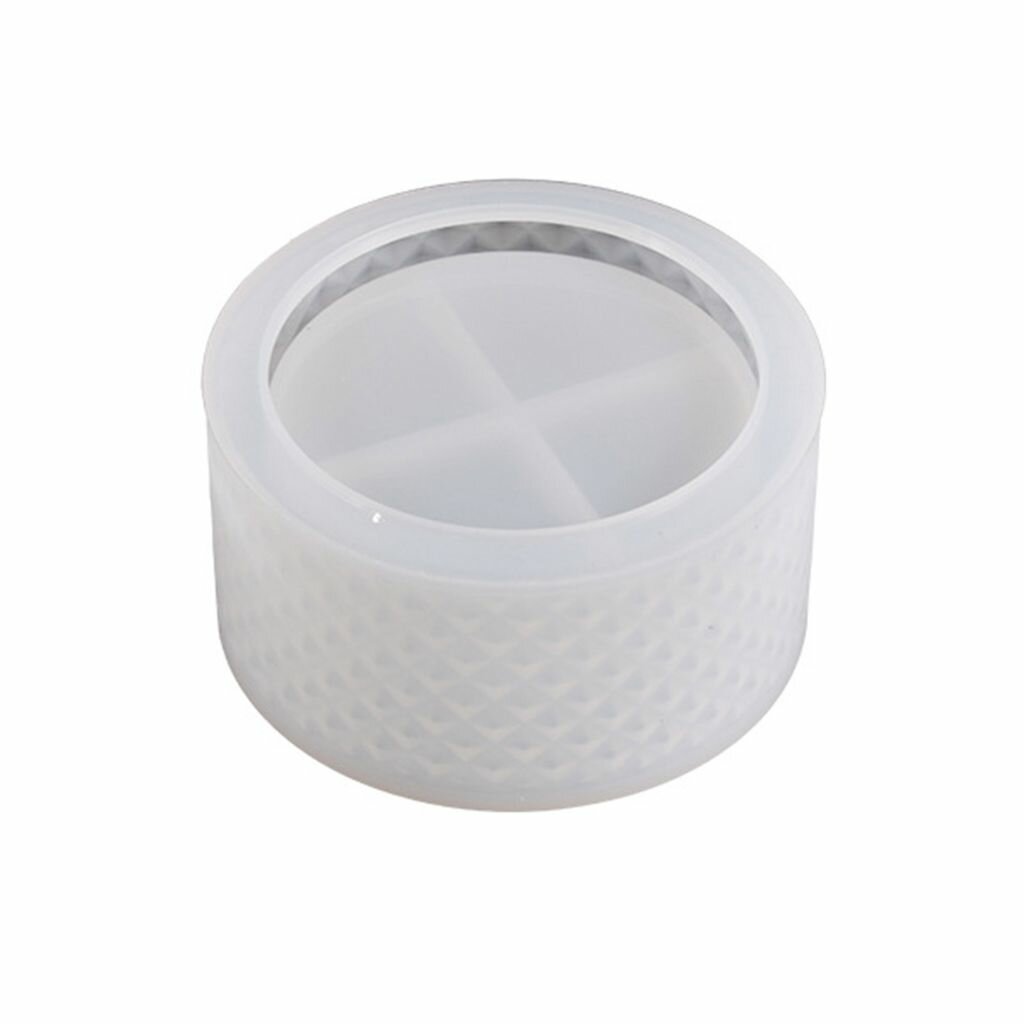 Круглая ромбическая клетчатая Римская коробка для хранения Силиконовой формы-дно