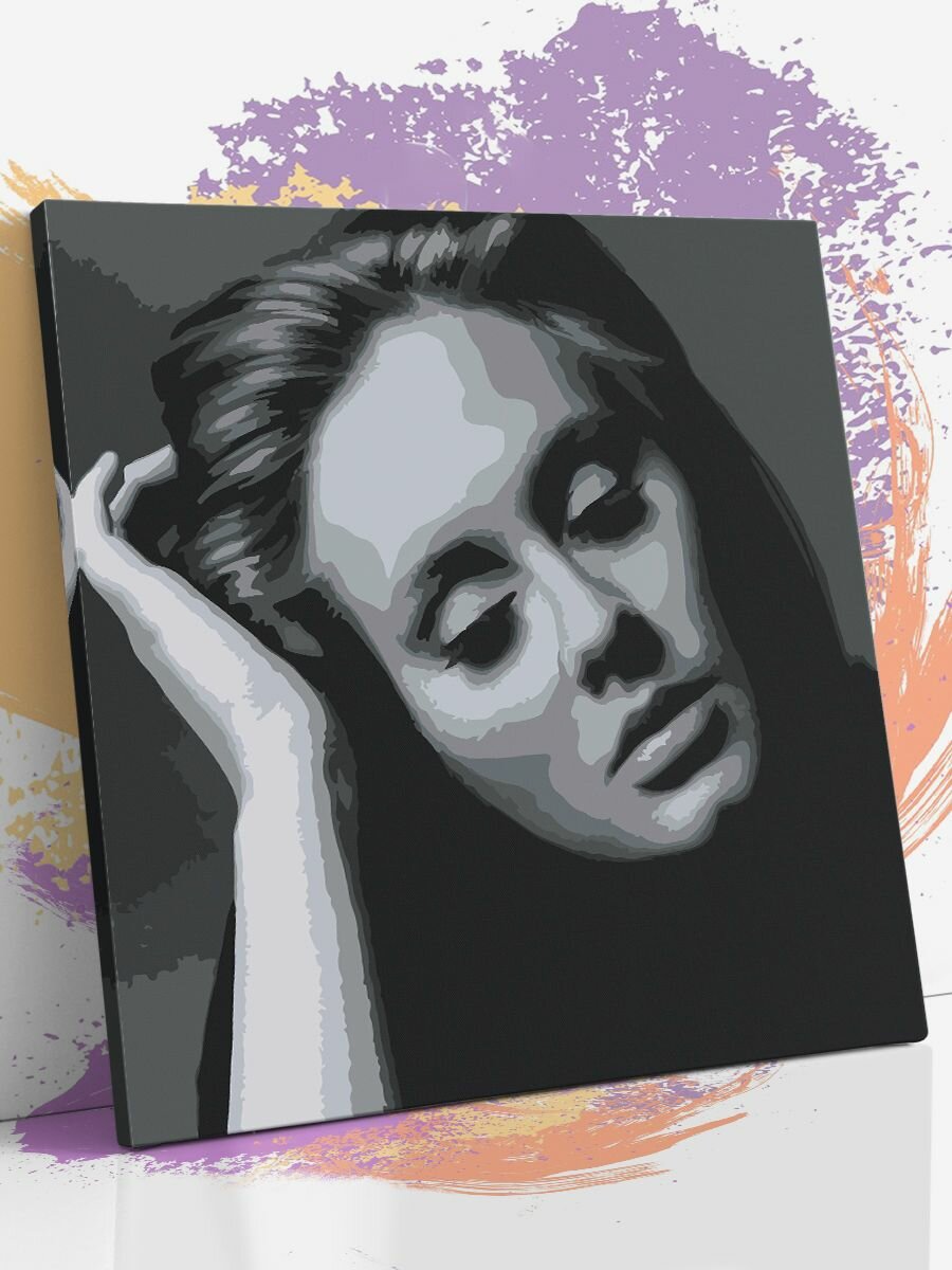 Картина по номерам на холсте с подрамником, "Певица. Адель", 40х40 см