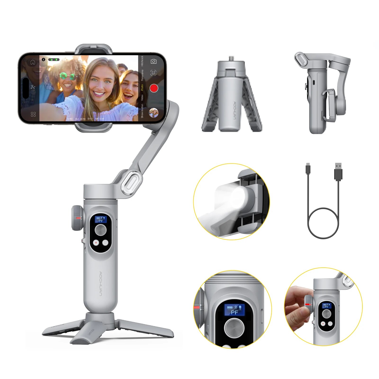 AOCHUAN Smart X Pro Ручной стабилизатор для смартфона