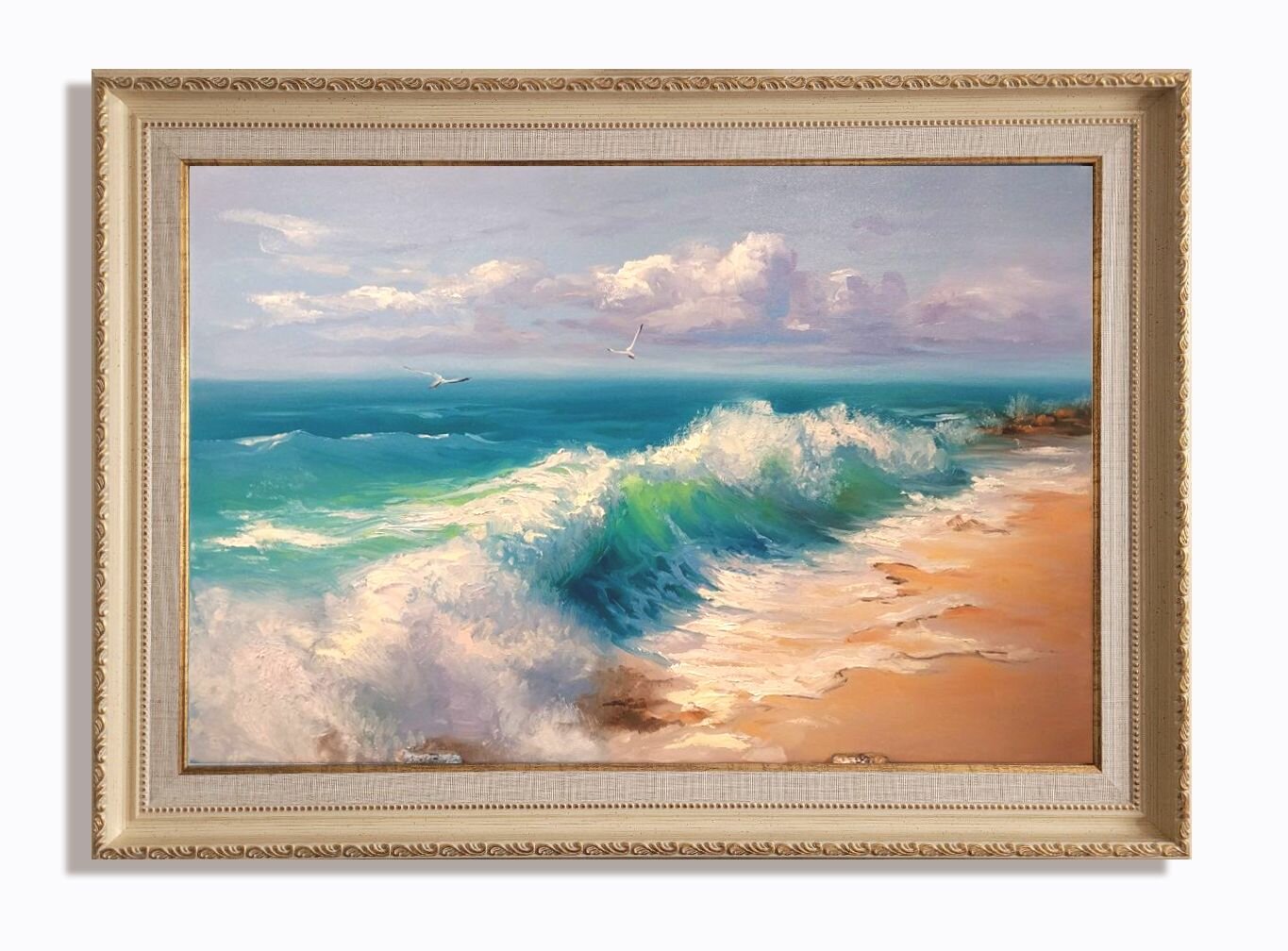 Картина авторская "У моря" масляная живопись, ручная работа, картина маслом на холсте,