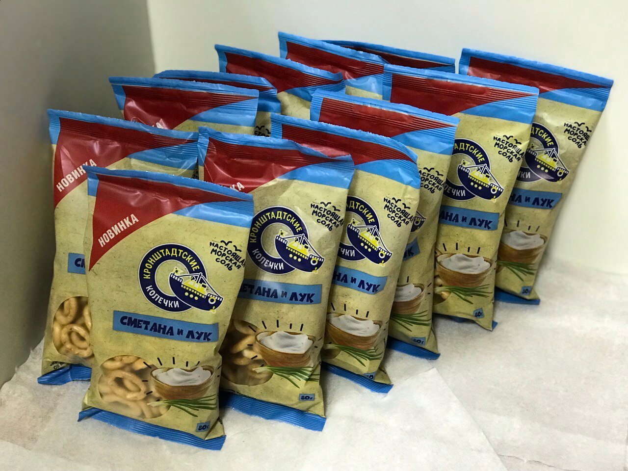 Сушки Кронштадтские колечки со вкусом сметаны и лука
