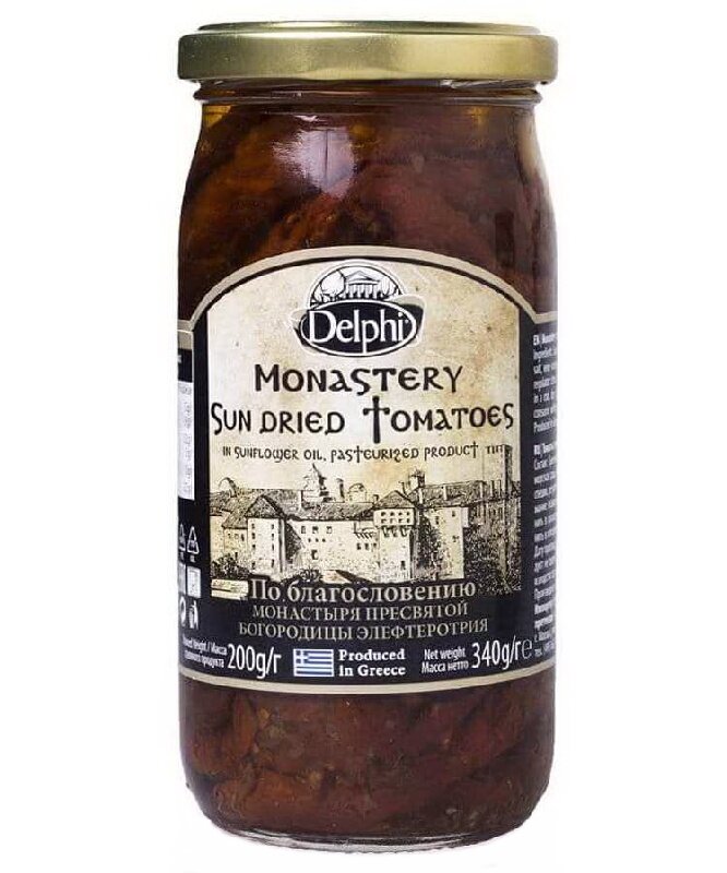 Томаты DELPHI сушеные в подсолнечном масле Монастырские /стекло/ 340г