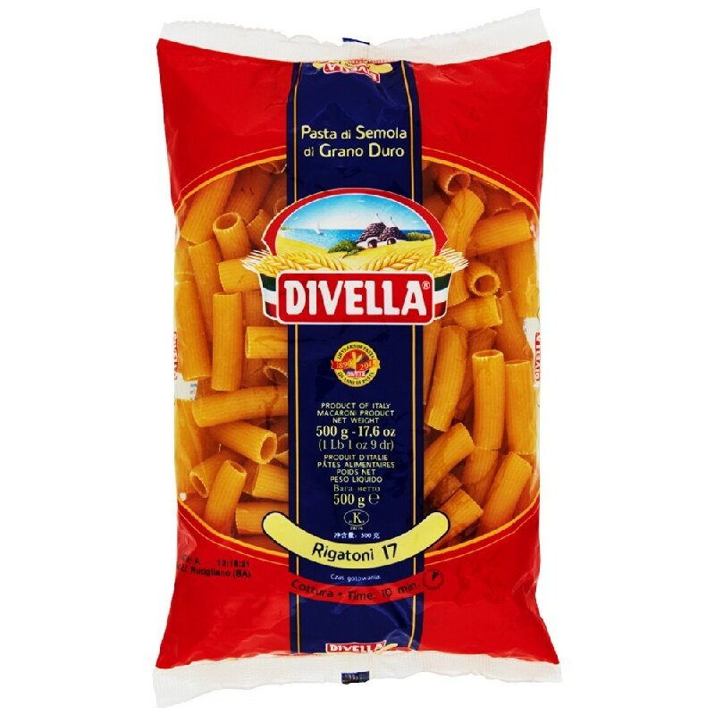 Макаронные изделия DIVELLA Corta di Semola №17 RIGATONI 500г