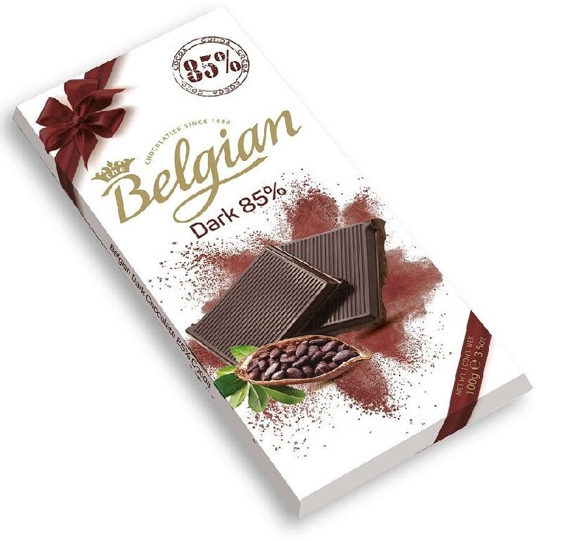 Шоколад THE BELGIAN горький 85% /картон/ 100г