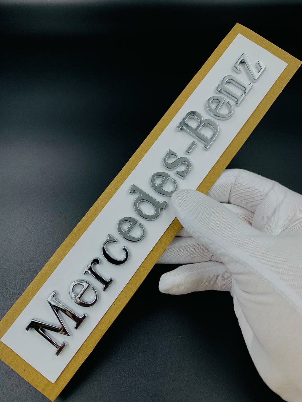 Эмблема для Mercedes-Benz / Значок шильдик на крышку багажника Мерседес (длина 225мм)