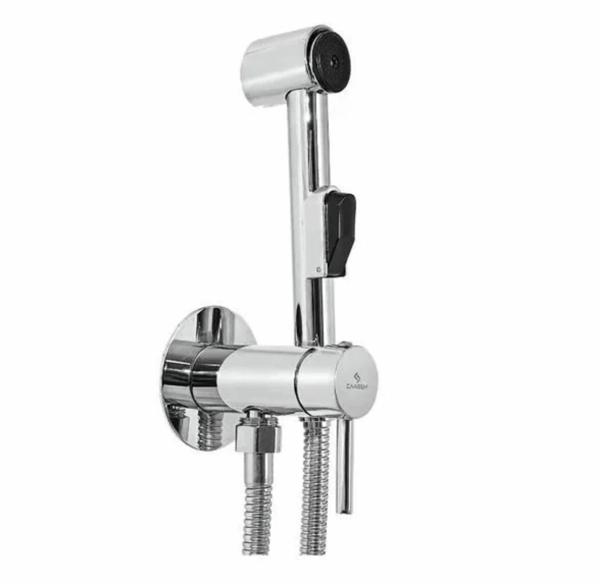 Настенный гигиенический набор для биде Славен СЛ-ОД-Д52 латунный, хромированный