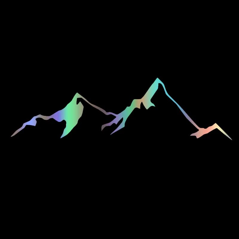 Наклейка на авто "Горы", 40696-Laser
