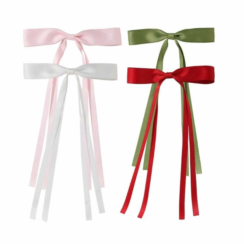 Зажимы для волос с лентой банта