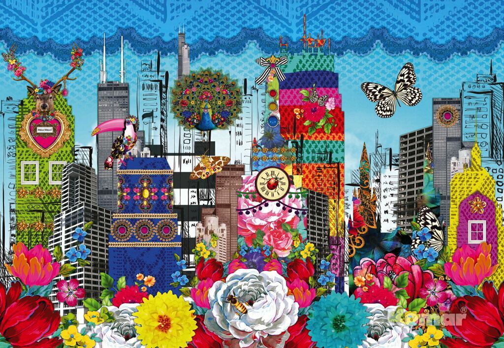 Фотообои бумажные Komar 8-970 Melli Mello City, размер 3,68*2,54 см, для детской