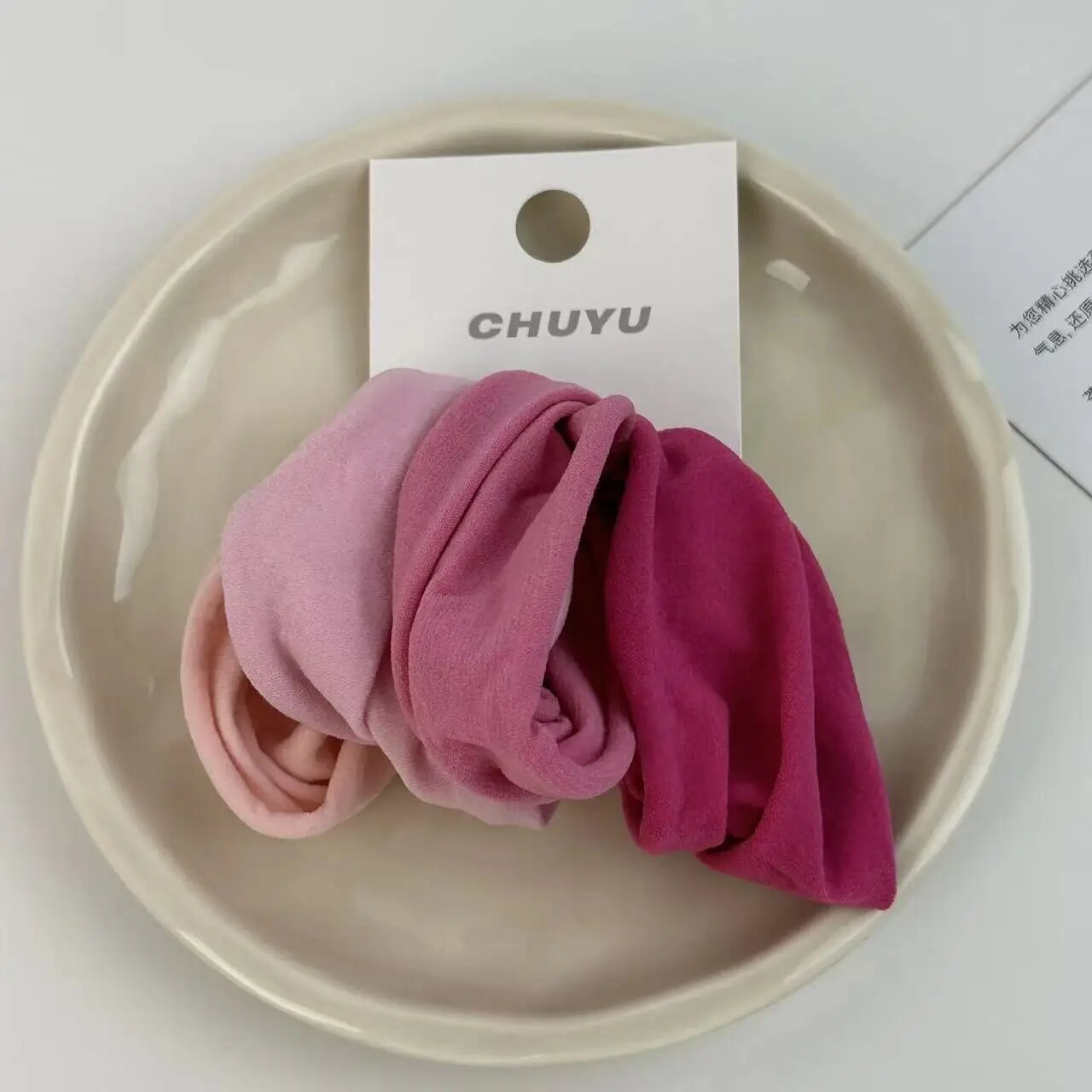 Резинки для волос FORWOT, набор из 4 штук 4 rose red