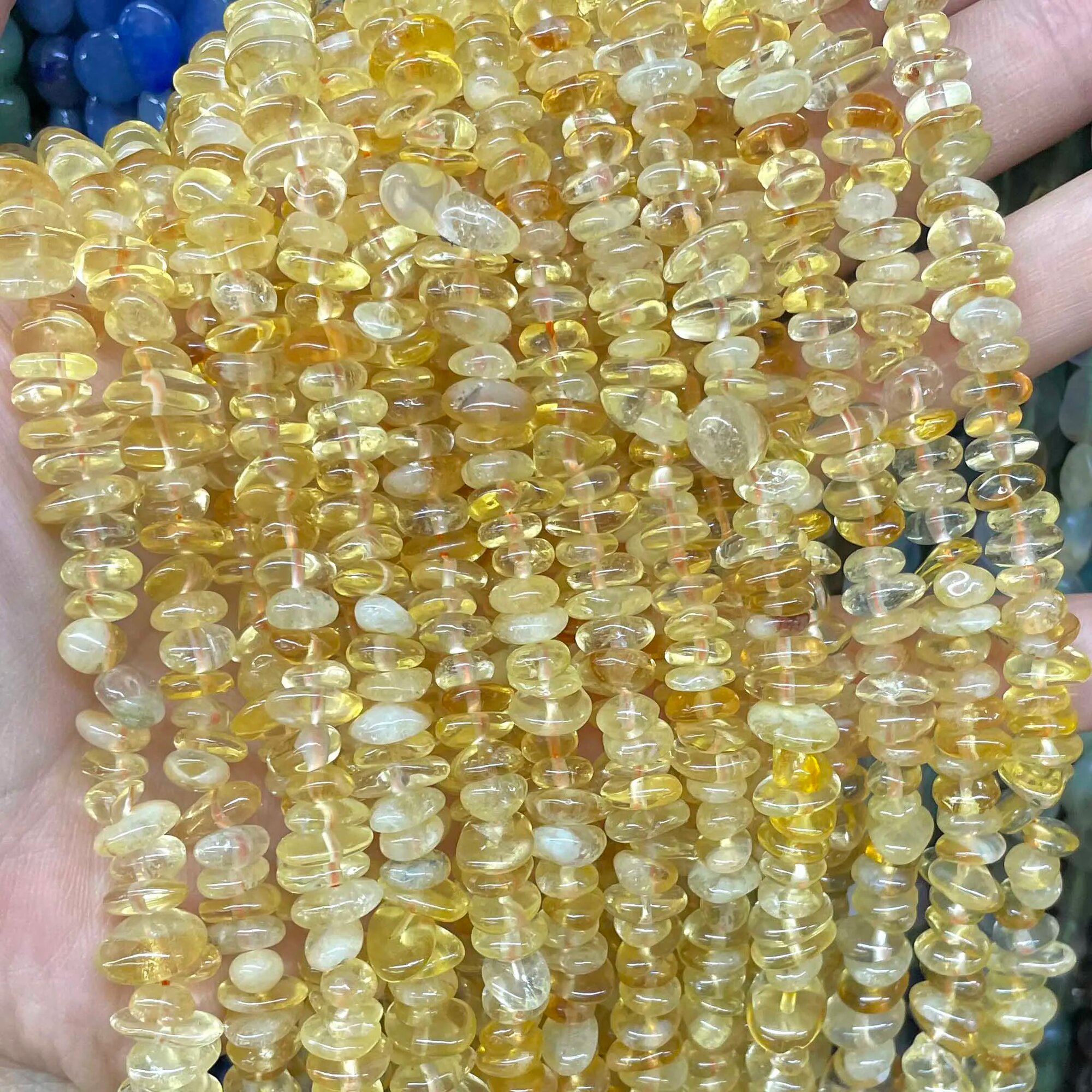 Бусины из желтых цитринов SYSRXLR