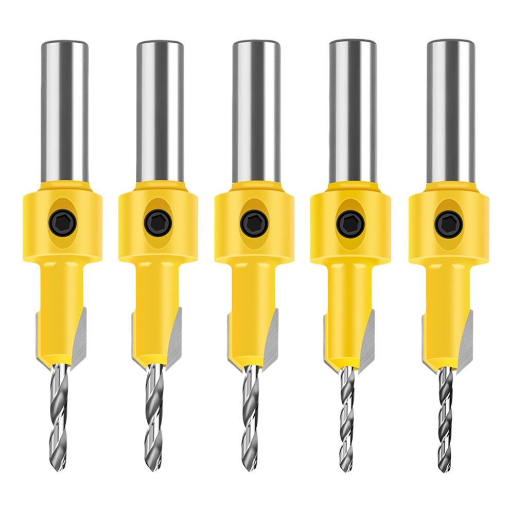 Набор инструментов, Сверло для древесины с потайным сверлом - 8 дюймов, 1 комплект на 5 предметов