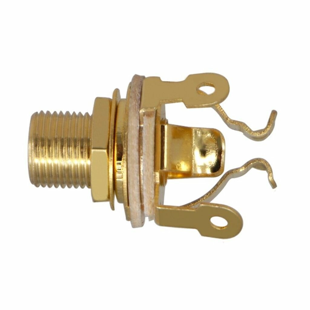 Гитарный разъем jack output socket interface gold single pack