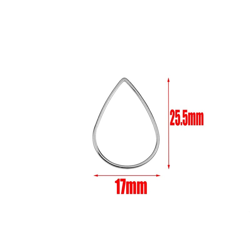 Золотые серьги-луны из нержавеющей стали Alisaya 10 шт. Water droplets steel