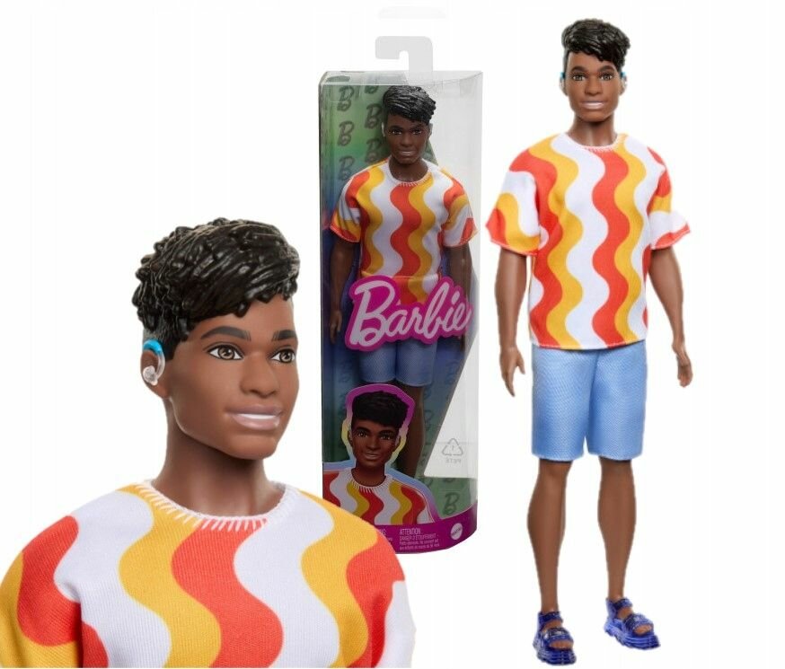 Кукла Mattel Barbie Fashionistas - Кукла Кен со слуховым аппаратом - Барби HRH23