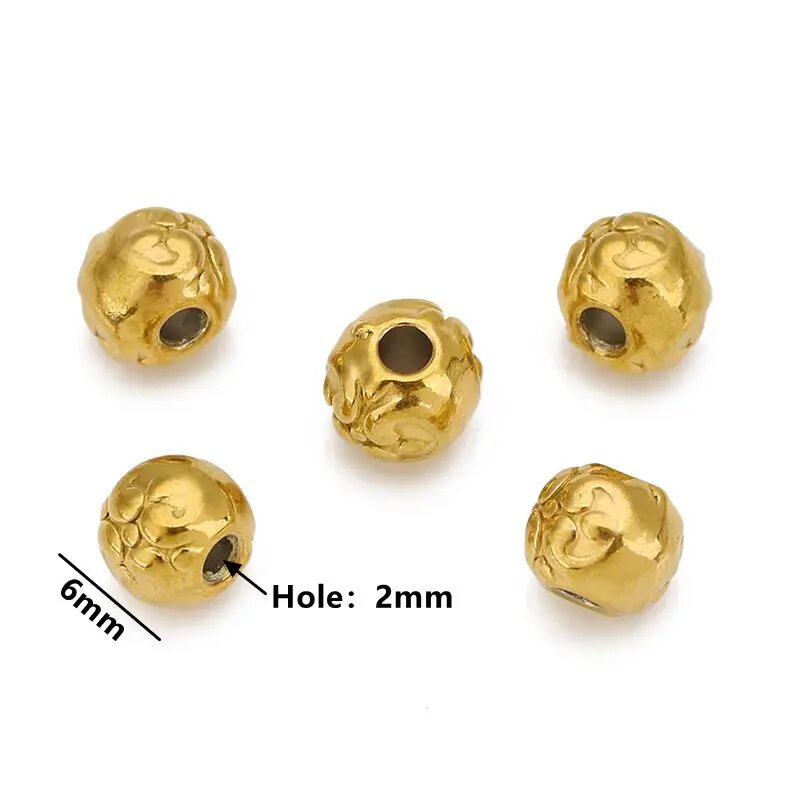 Бусины-разделители, 6 мм, Gold-I, 20 шт