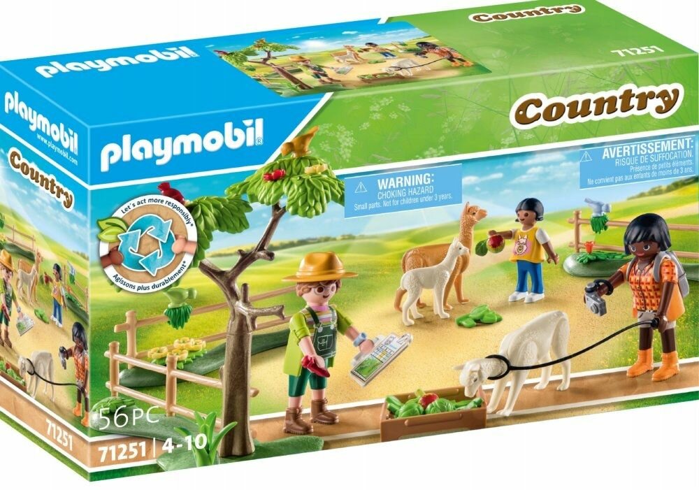Конструктор Playmobil Country - Загородный поход с альпаками - Плеймобиль 71251
