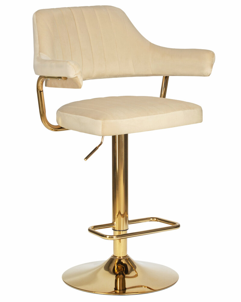 Стул барный DOBRIN CHARLY GOLD, LM-5019_Golden, бежевый велюр (MJ9-10)