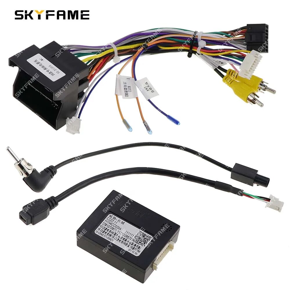 SKYFAME автомобильный 16-контактный стерео жгут проводов силовой кабель Canbus Box декодер для Great Wall Haval H4 H6 M6 F7 H2 H2S Coupe CC02.11 Full Set A