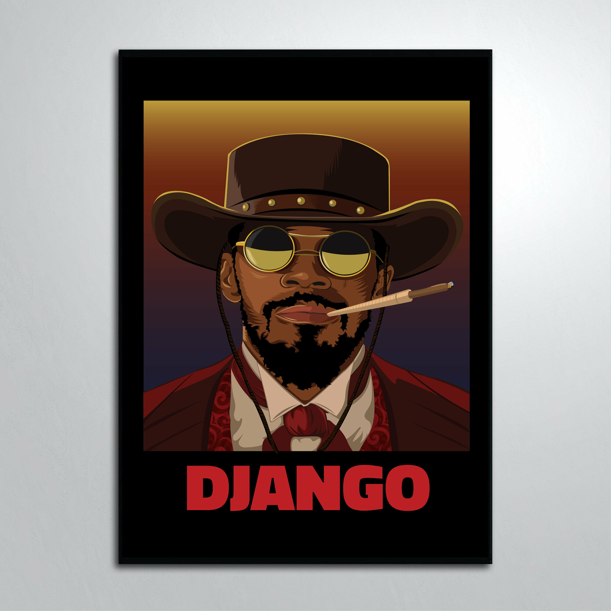 Постер без рамы/ Джанго Освобожденный Аппликация