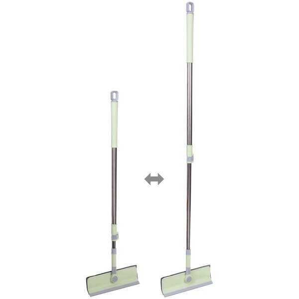 Окномойка КНР для мытья стекол, телескопическая ручка 90-130 см, насадка 28х9 см, в комплекте две насадки
