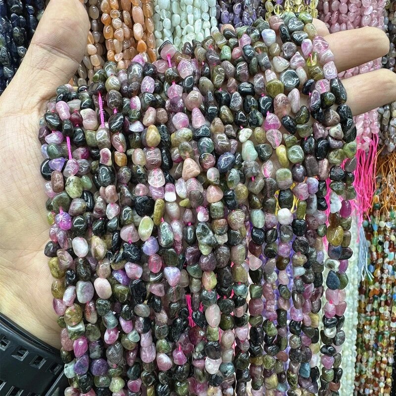 Бусины из камня ZHUOHONG 6-8 мм Tourmaline
