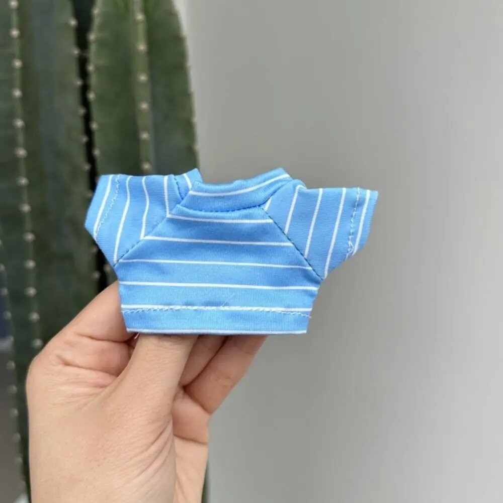 Хлопковая футболка для куклы 15 см Blue