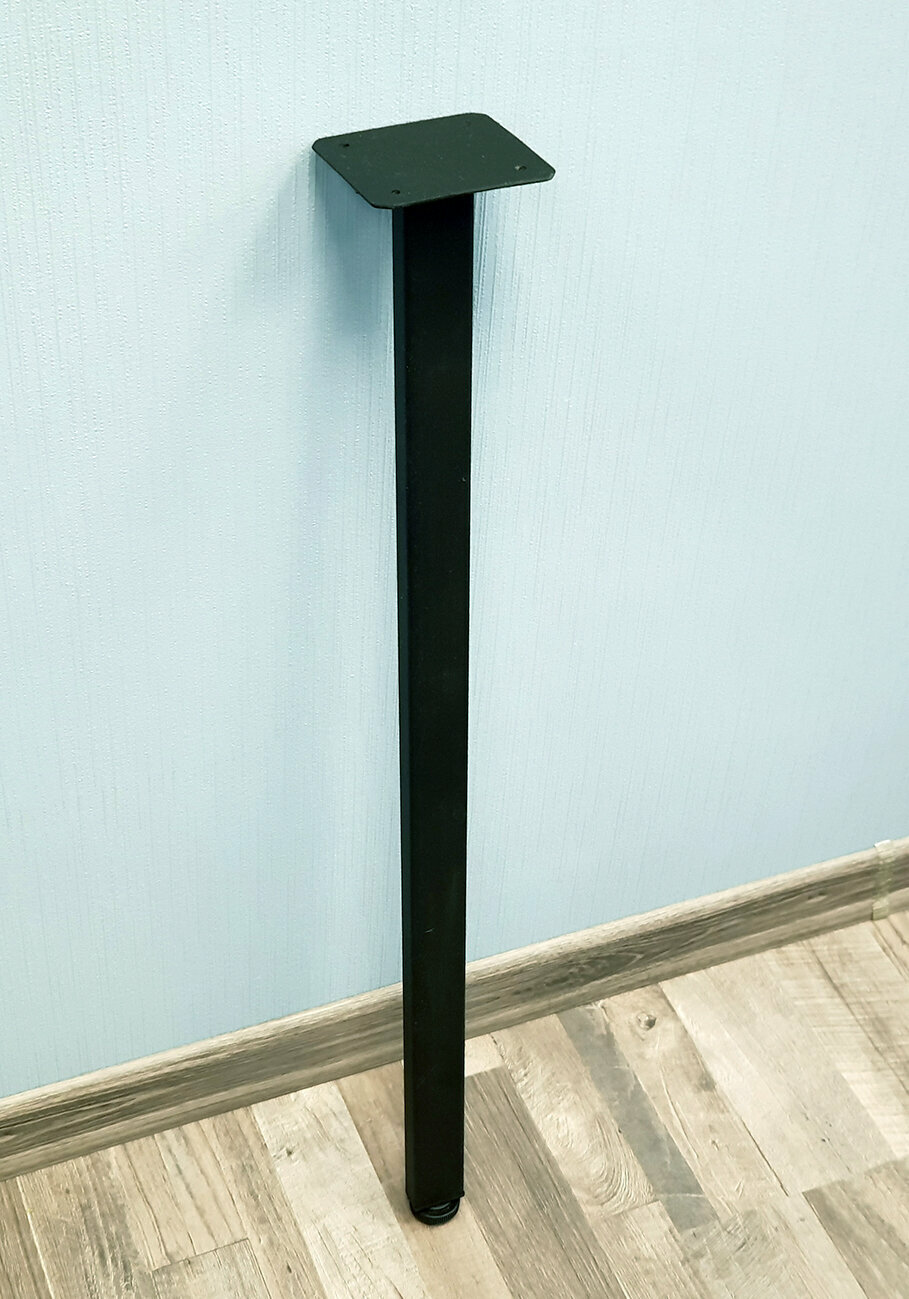 Ножка опора для стола 575 40х20 металлическая регулируемая черная барная Лофт 1 шт.