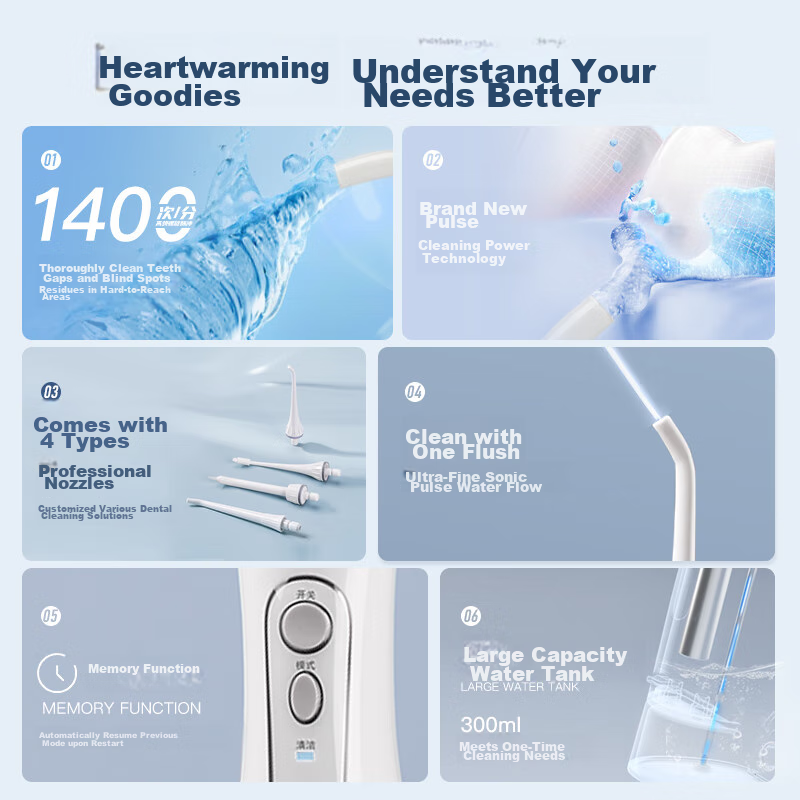 Bair M3 Electric Oral Irrigator, Portable Home Use, Oral Cleaning Device, Water Flosser, Dental Irrigator, Toothbrush Cleaner, for Cleaning Dental Appliances, Gift for Boyfriend Or Girlfriend, M3Plus, Pink