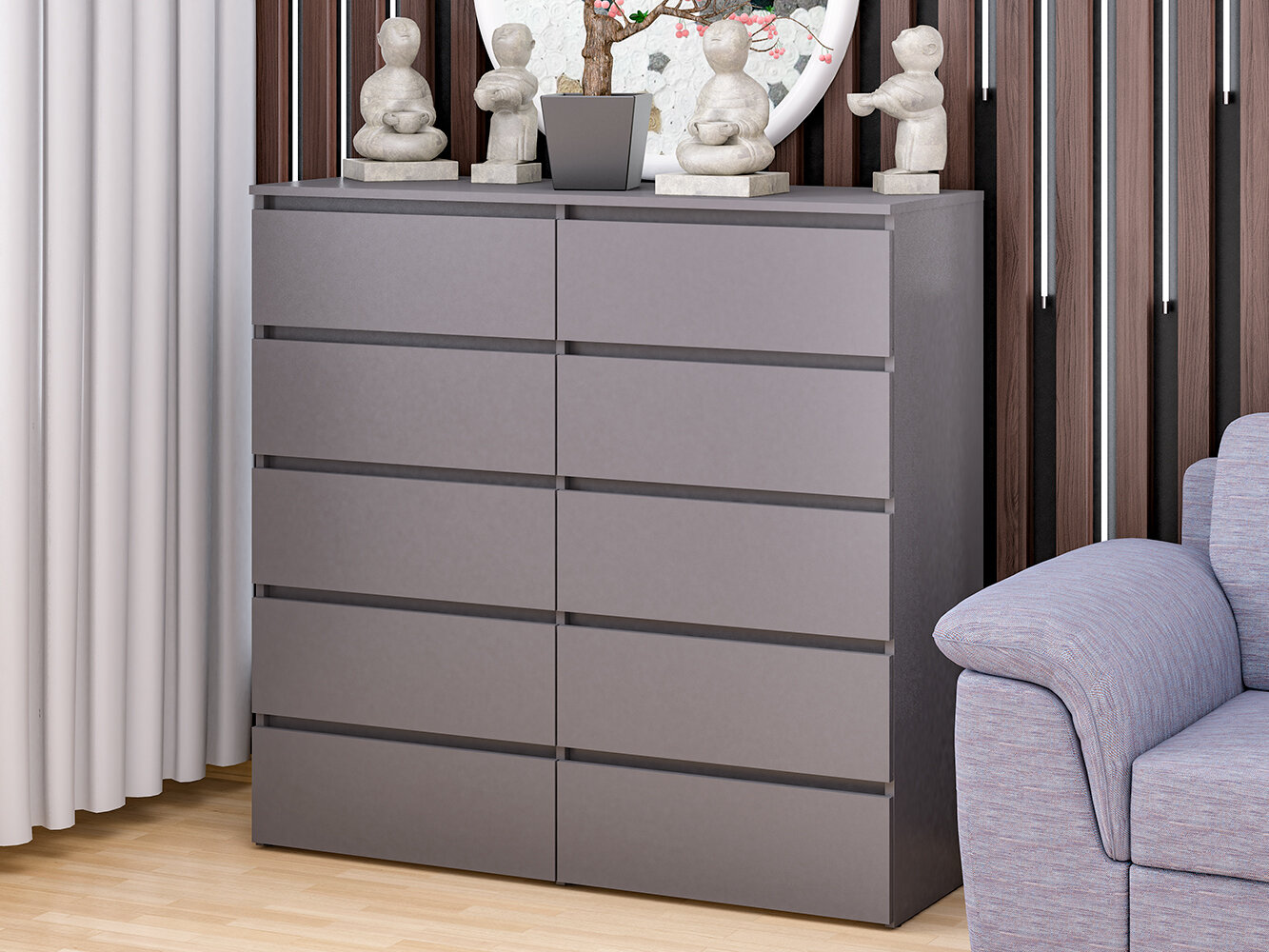 Комод ПИРАМИДА комфорта К-34 120 x 42 x 116 см