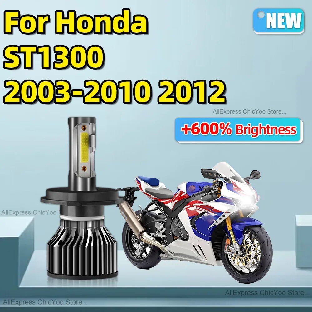 Для Honda ST1300 2003 2004 2005 2006 2007-2010, 2012 15000LM LED H4 мотоциклетная фара, дальний/ближний свет, COB чип, мотоциклетная фара