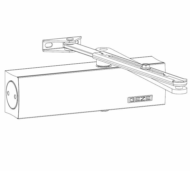 GEZE TS2000 V BC EN2/4/5 белый RAL9016 в к-те с рычагом