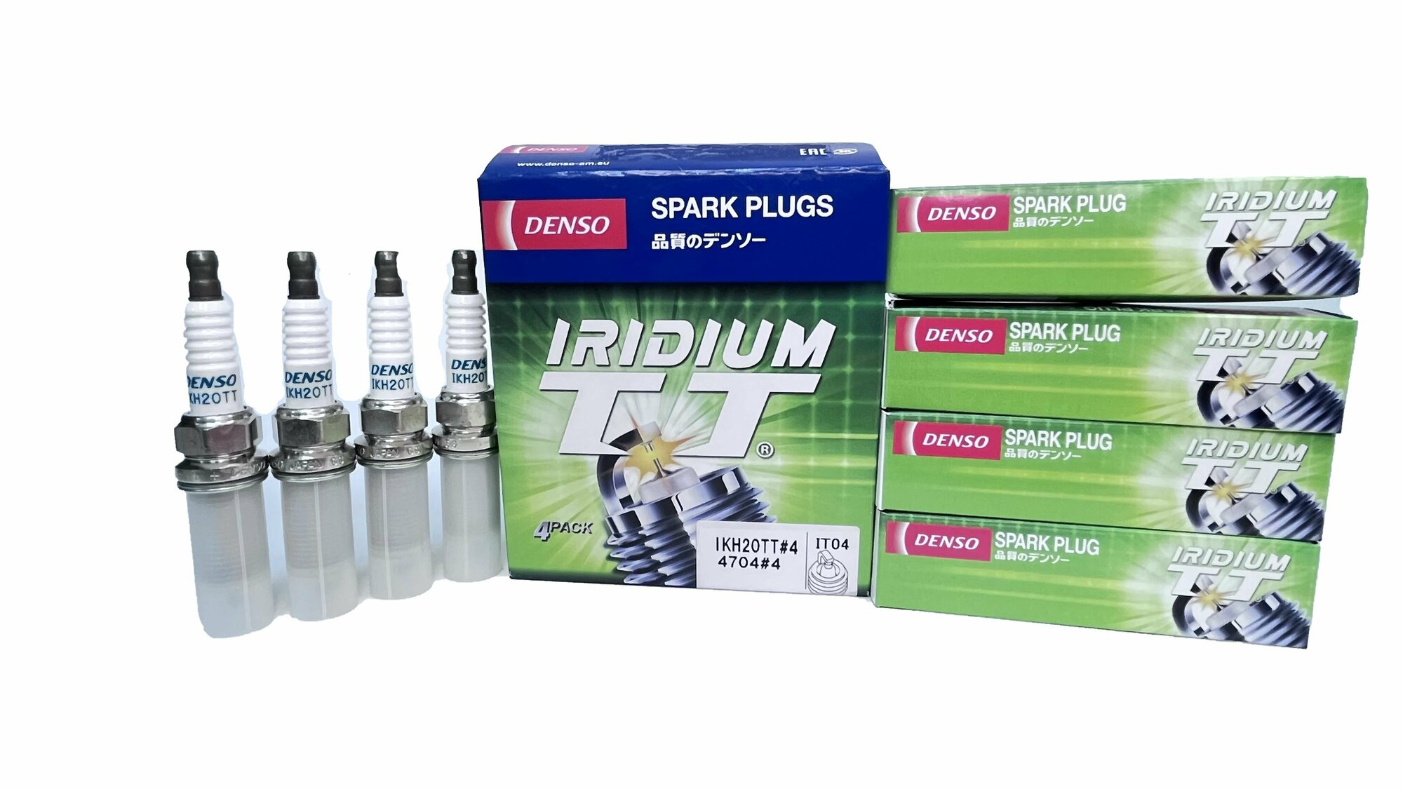 Свеча зажигания DENSO IKH20TT - 4704 иридиевые для Форд Ниссан Альмера Митсубиси Пежо Geely Лада Джили (1 шт.)
