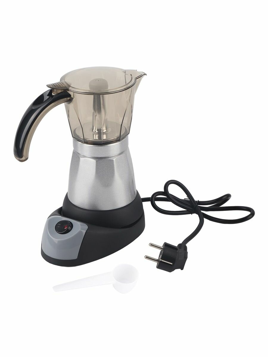 Кофеварка эспрессо на плите 150 мл, электрическая гейзерная кофеварка большой емкости