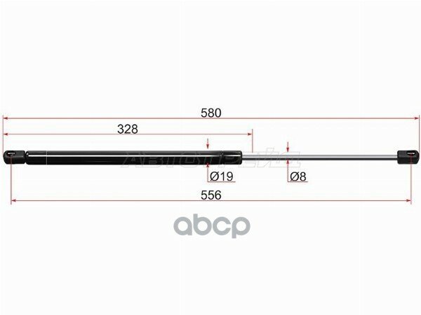Амортизатор крышки багажника Hyundai Santa Fe 00-06 / Santa Fe Classic 07-13 (Справа=Слева) Sat арт. ST-8177126010
