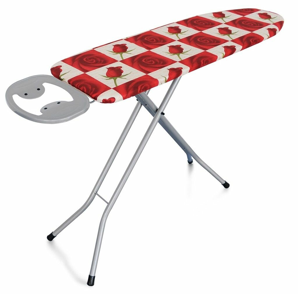 Гладильная доска Perilla "Gloria", 120х38х90 см, тканевый чехол, регулировка высоты, подставка под утюг, серая эмаль