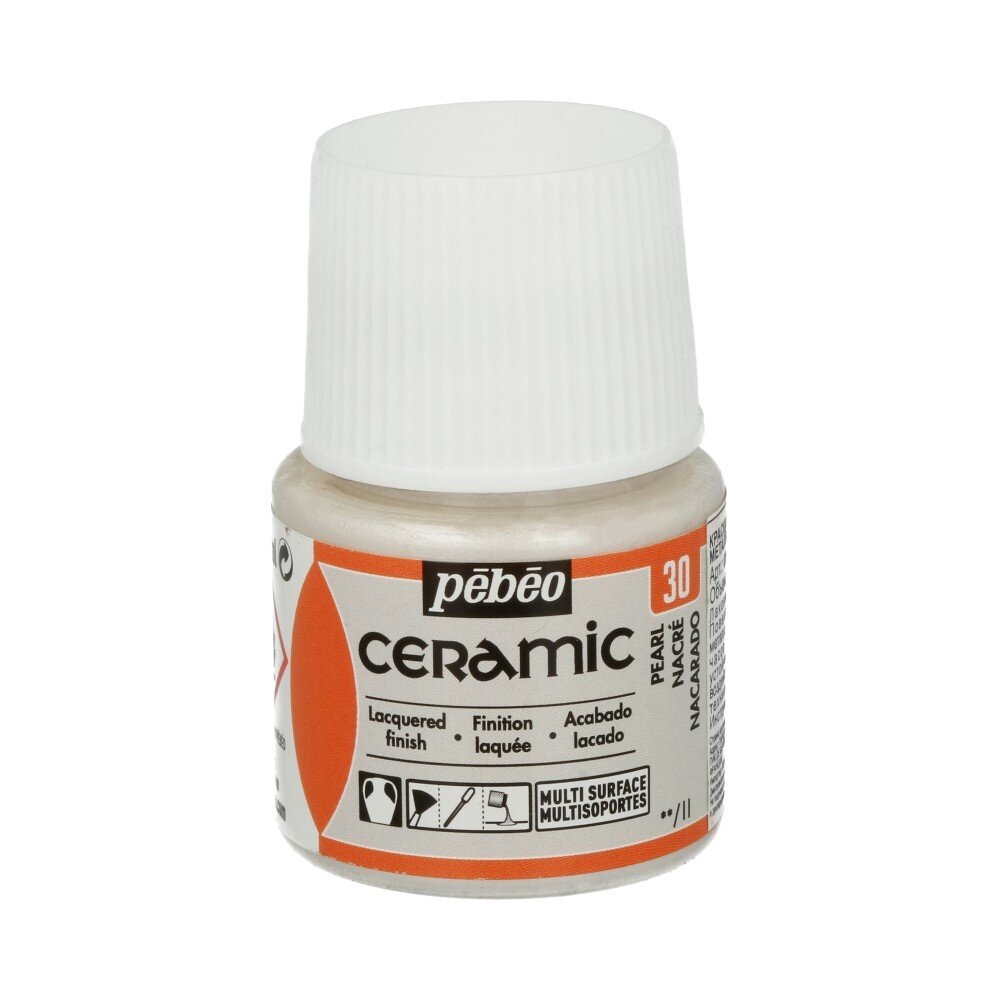 Краска по керамике и металлу Pebeo Ceramic, 45 мл, жемчужный