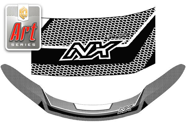 Дефлектор капота (exclusive) (Серия Art белая) Lexus NX