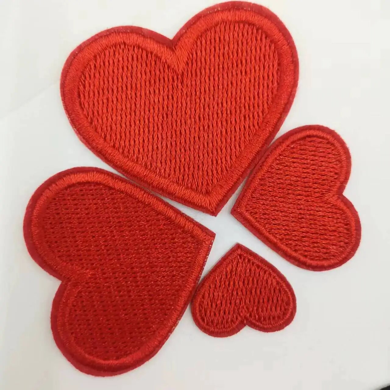 Мультяшные вышитые нашивки в форме сердца Prajna Красный, A-1