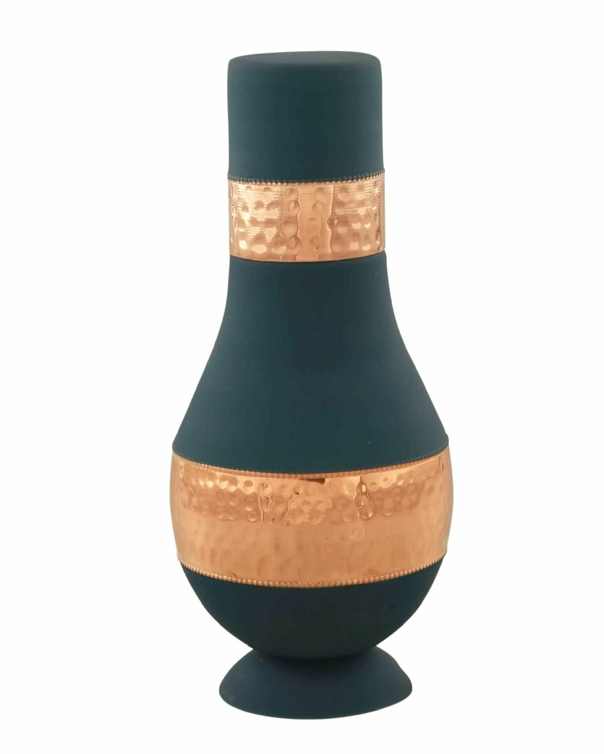 Shekhor Медный кувшин Модерн Сурахи для настаивания воды с декоративным покрытием Индия Шехор Copper синий SHK38 900 мл