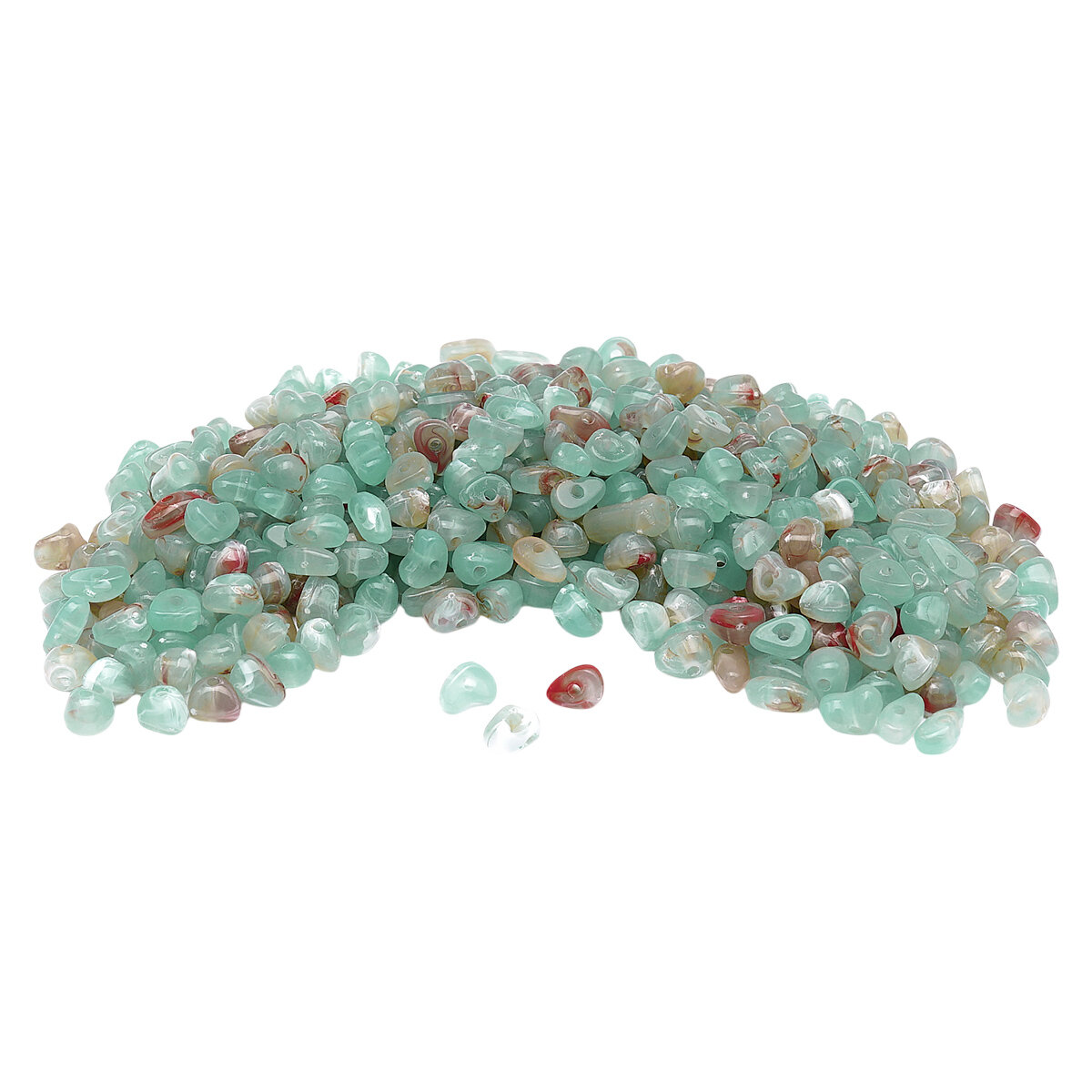 Бусины для рукоделия пластиковые, акрил, галтовка, 2*6мм, 50гр Astra&Craft (ad116 хризопраз)