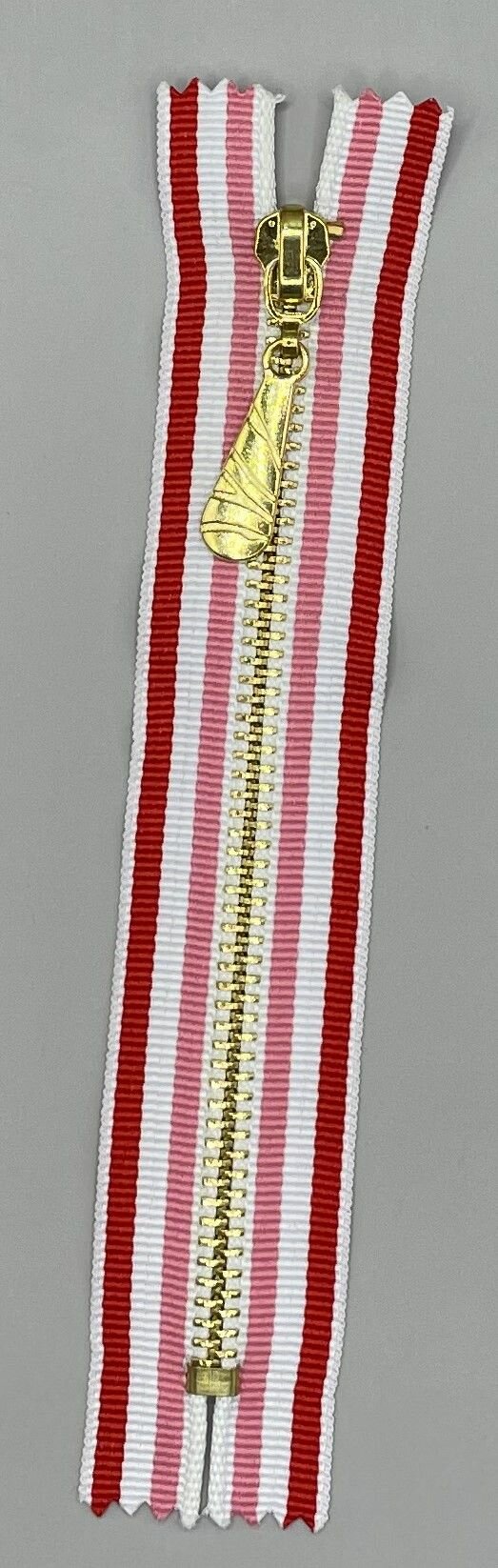 Молния декоративная ,15см, тип 5, разноцветный(5), зубья золото,1 замок.1шт.