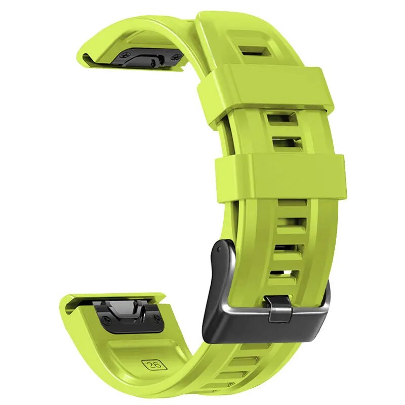 Арвин силиконовый ремешок для Garmin Fenix 5 6 7 5X 6X 7X 3 HR 22 мм Зеленый, Fenix 5X 6X 7X, green