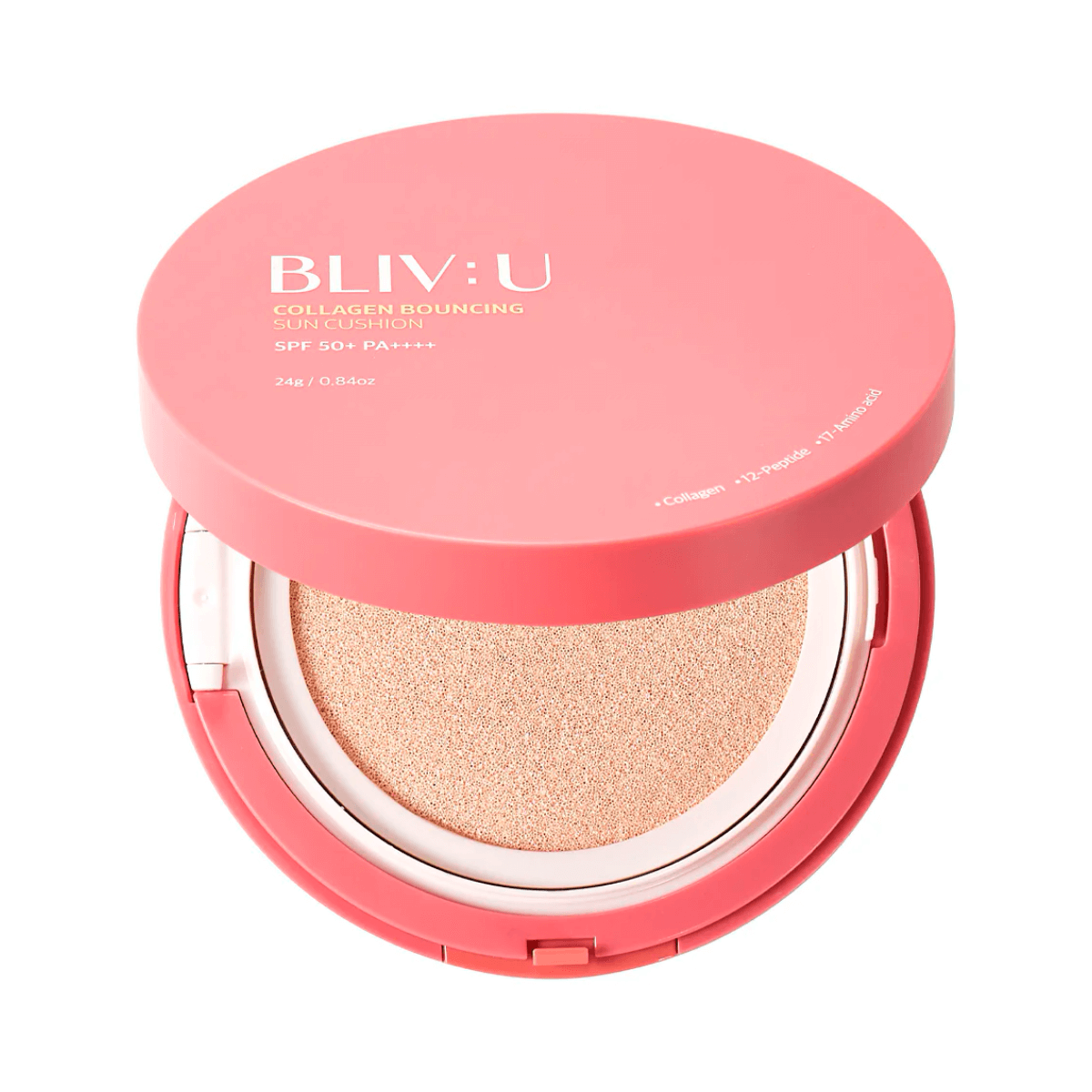 Коллагеновый солнцезащитный кушон с пептидами SPF50 Collagen Bouncing Sun Cushion 24 г, BLIV: U