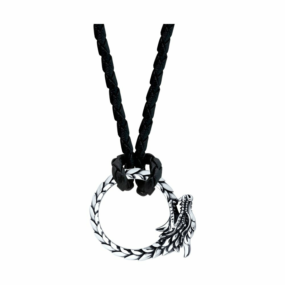 Колье, серебро, 925 проба, чернение