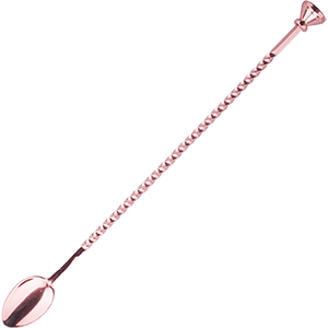 Ложка барменская "ProHotel" L-28см с кнопкой медь